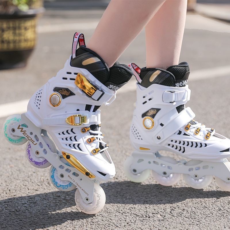 Professional Flat Flower Roller Skates Boys Little Girls Fancy Skates ...