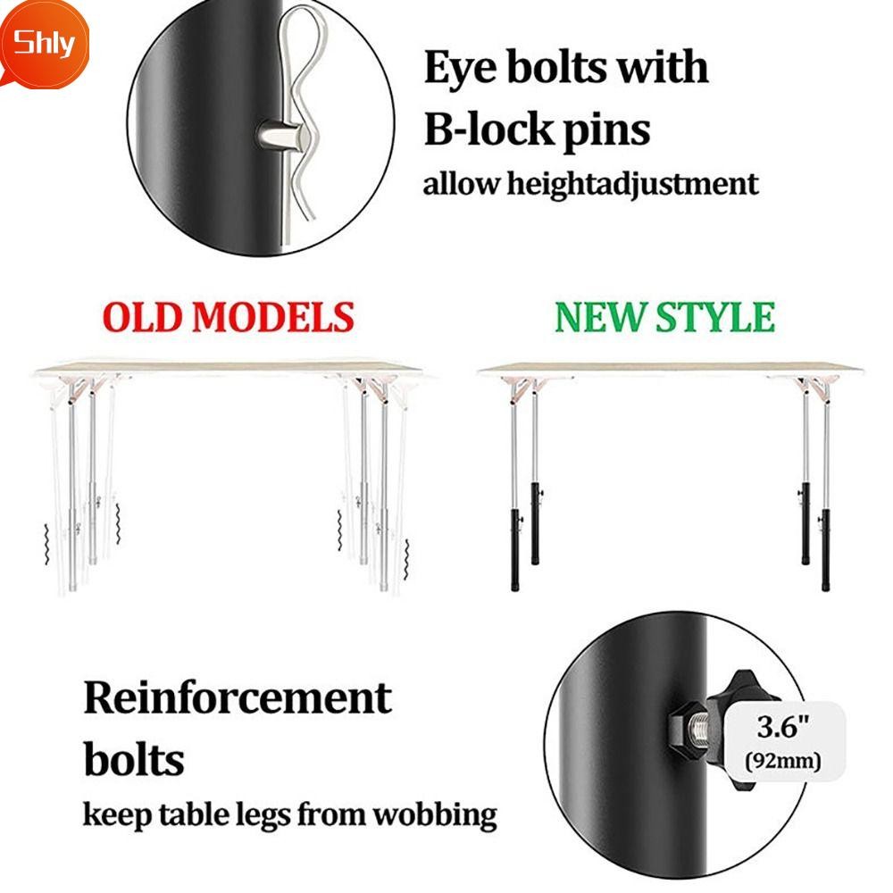 SHLY Desk Leg Risers, Stainless Steel Furniture Leg Table Leg Extenders ...