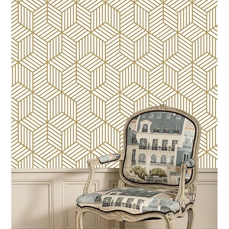 New Hexagonal Wall Wallpaper 8m to 9m x 45cm | Shopee Malaysia