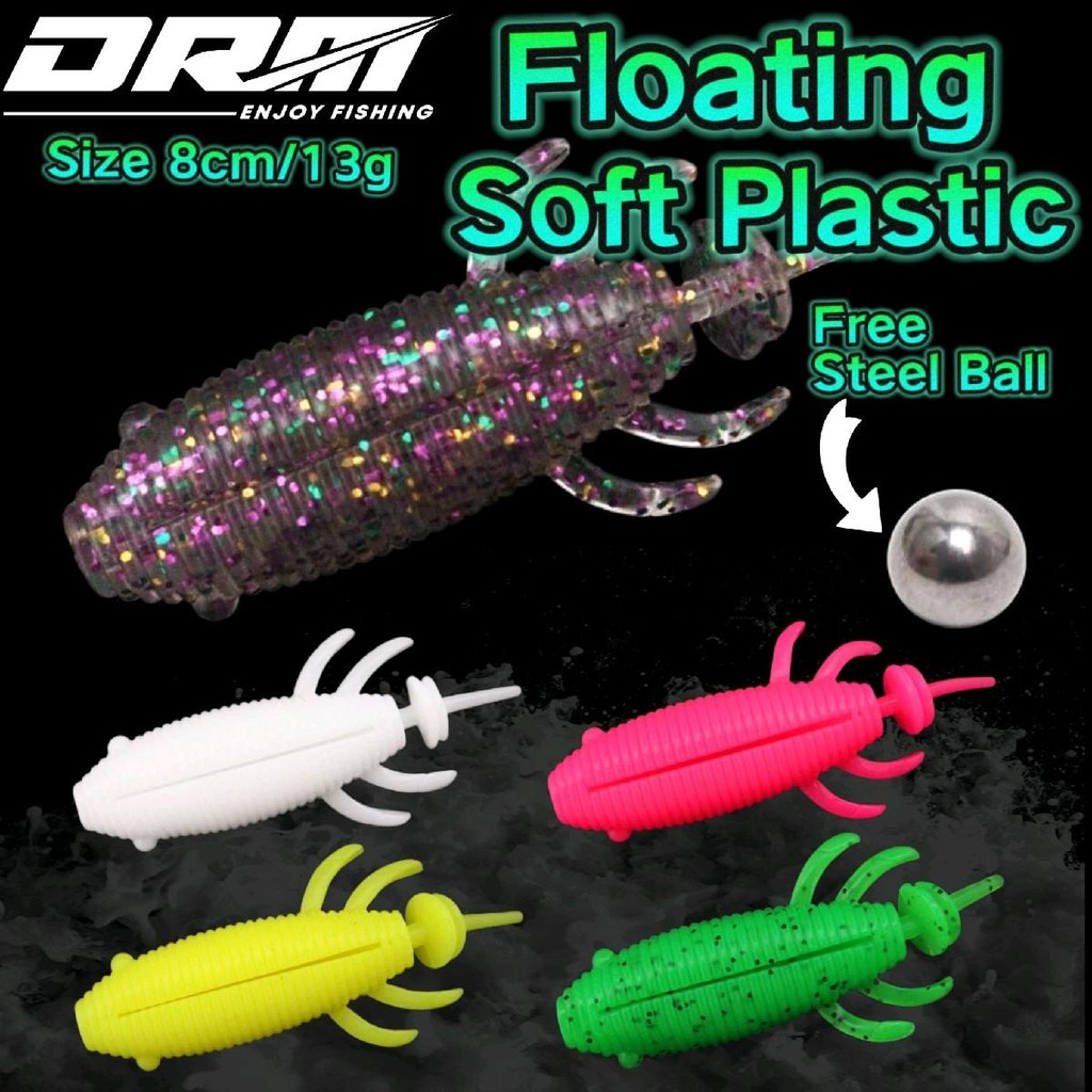 「DRM」Floating Soft Plastic 8cm/13g Soft Bait SP TPR Fishing Lures Frog ...