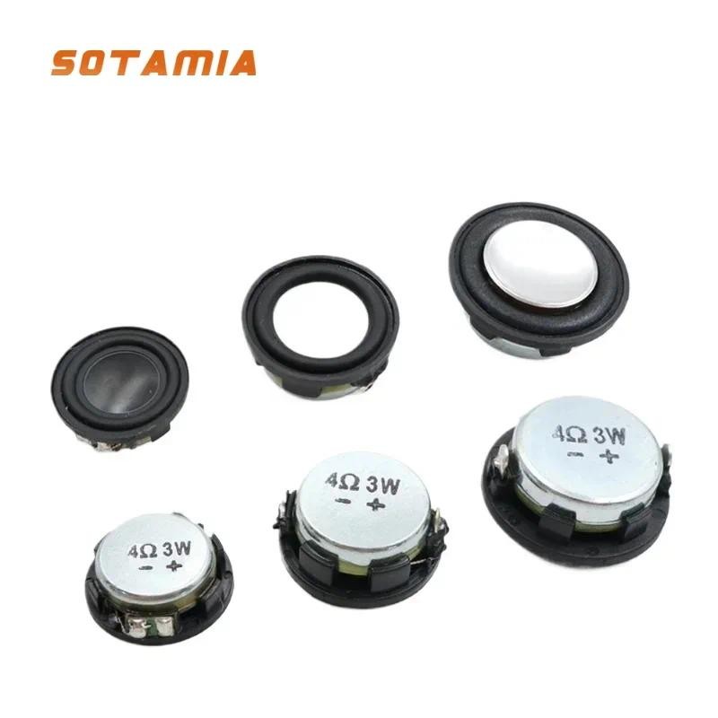 SOTAMIA 2Pcs 20/24/28mm Mini Full Range Bass Speaker 1 Inch 4 Ohm 3W Round Portable Speaker ...
