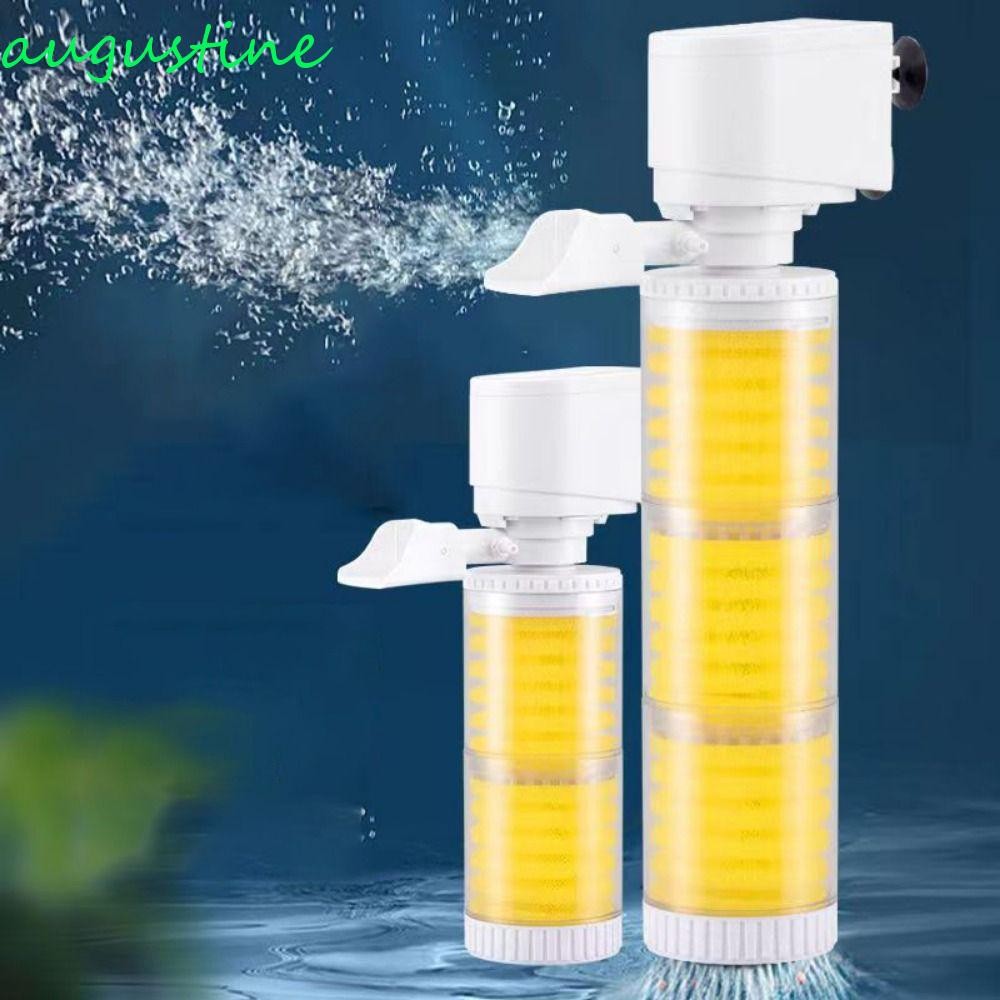 AUGUSTINE Submersible Filter, Removable Mute Fish Tank Built-in Filter ...