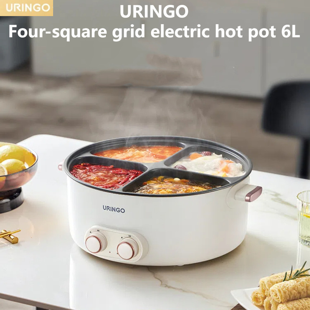 Uringo Mandarin Duck Electric Hot Pot 6L Household 4 Steamboat Pot QC ...