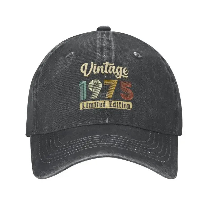 Punk Cotton Vintage 1975 Baseball Cap Men Women Adjustable 48 Years Old ...