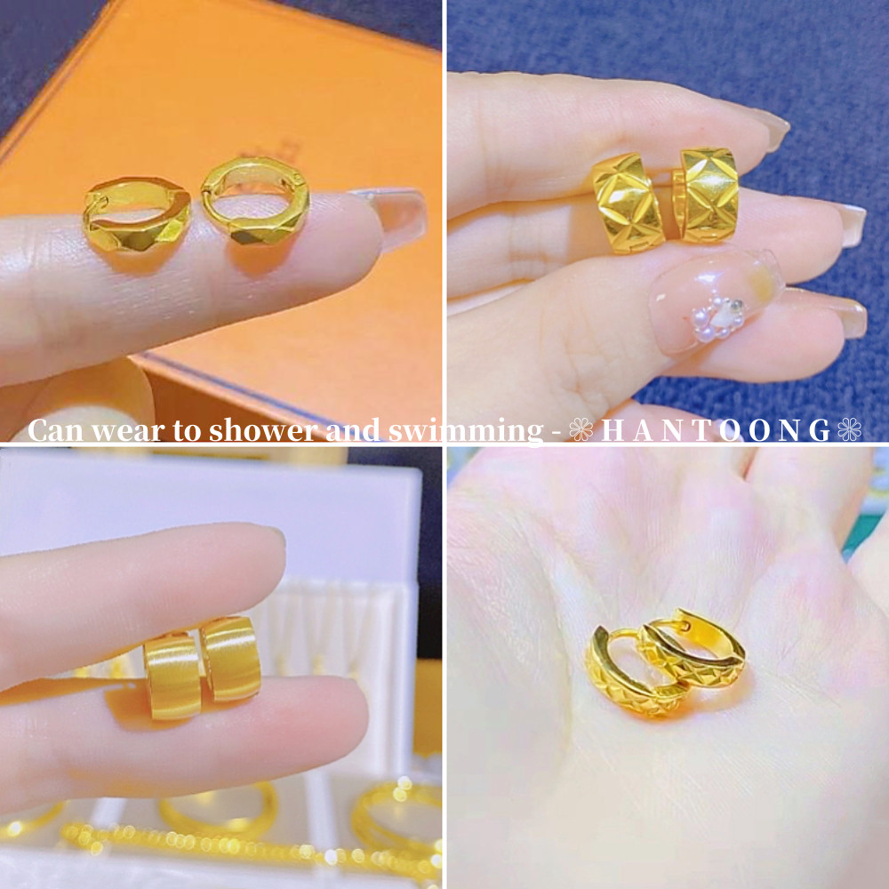 Subang Telinga Gold Plated Earrings Anting Anting Perempuan Earring ...