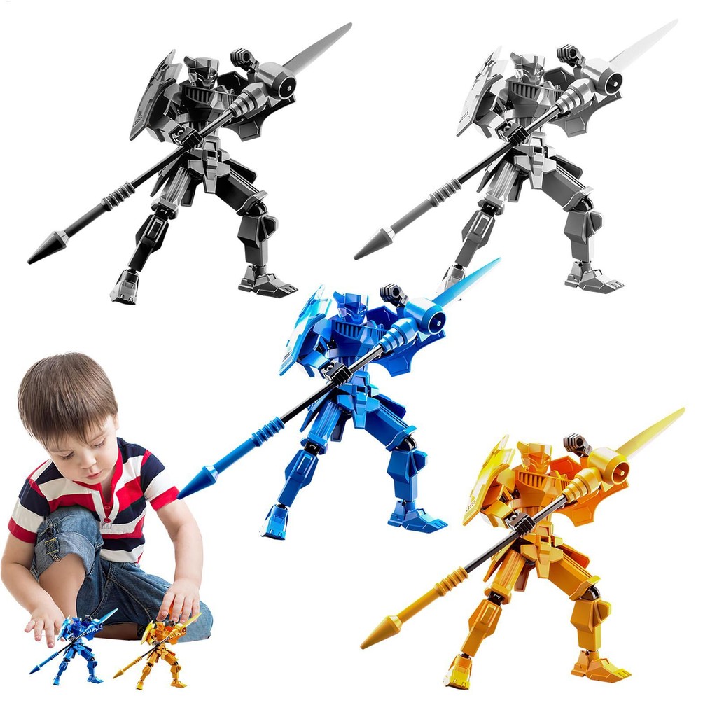Multi Jointed Action Figures Movable 4X Robot Building Kit Cool Justice ...