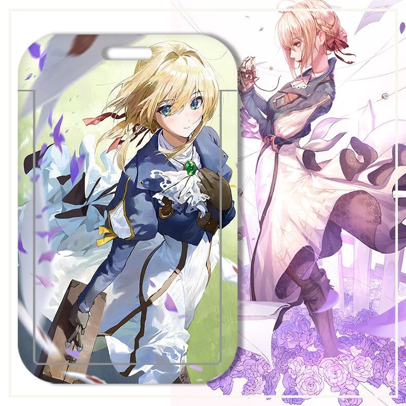Violet Evergarden DIY Student Card Set Campus Card Bus Card Holder ...
