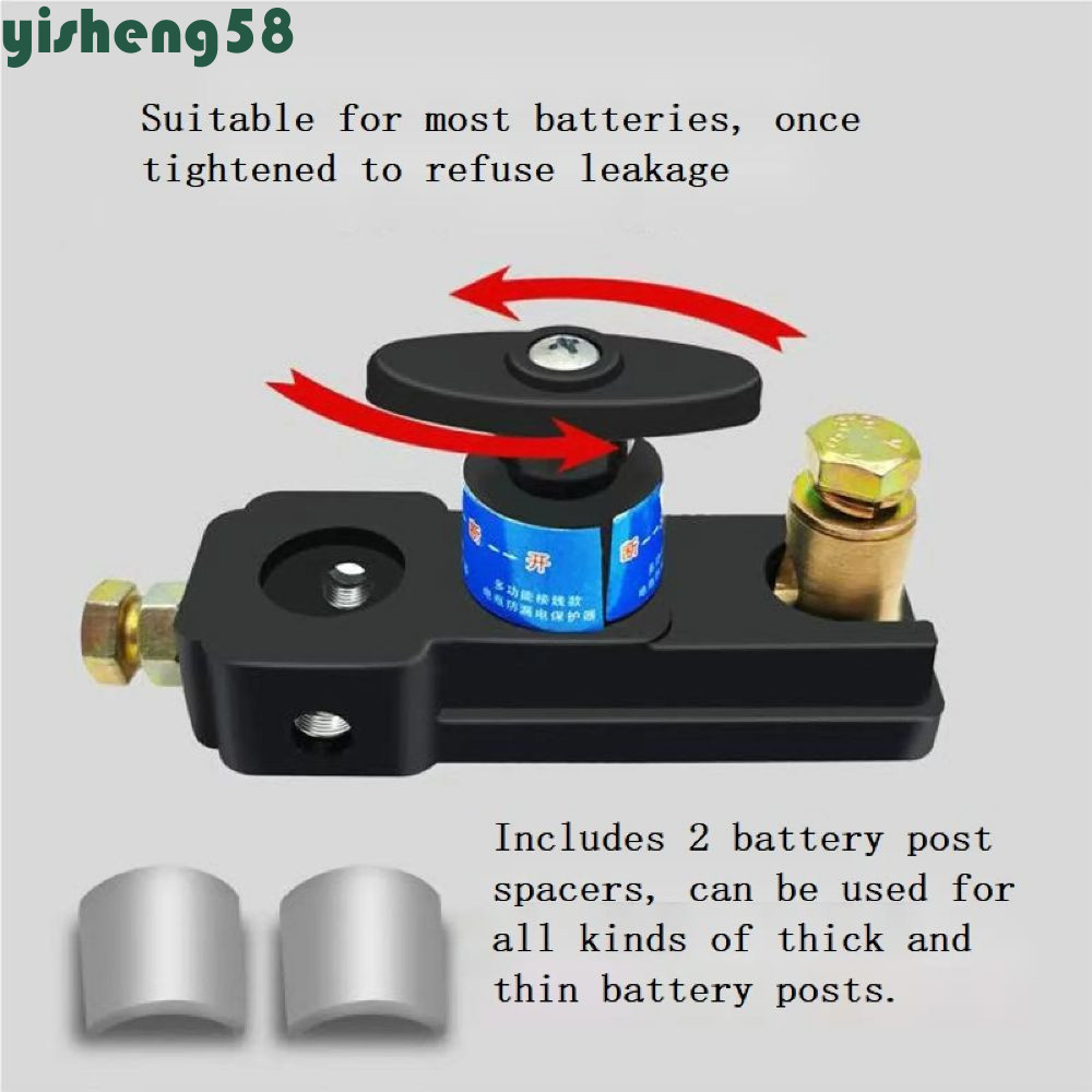 YISHENG Car Battery Disconnect Switch, Switch Protector Quick Cut-off Anti-leakage Switch ...