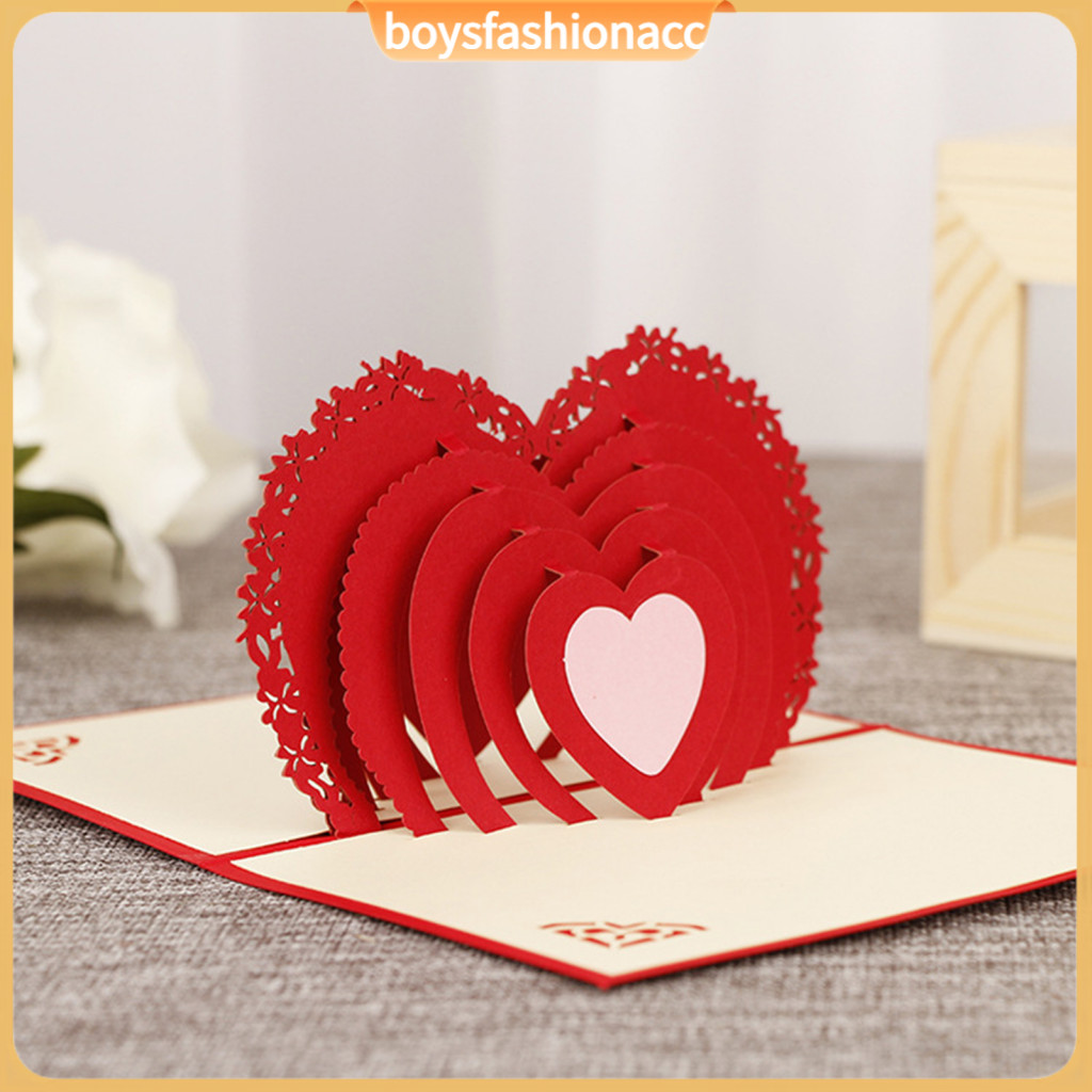 BF Special Occasion Pop-up Card Love Pop-up Card with Writing Space 3d ...