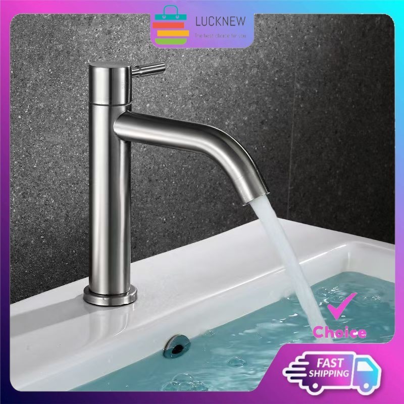 Basin Faucet SUS 304 Stainless Steel Bathroom Wash Basin Tap Faucet ...