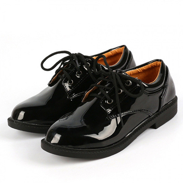 kasut sekolah kasut sekolah hitam Kasut kulit kanak-kanak, kulit lembut ...