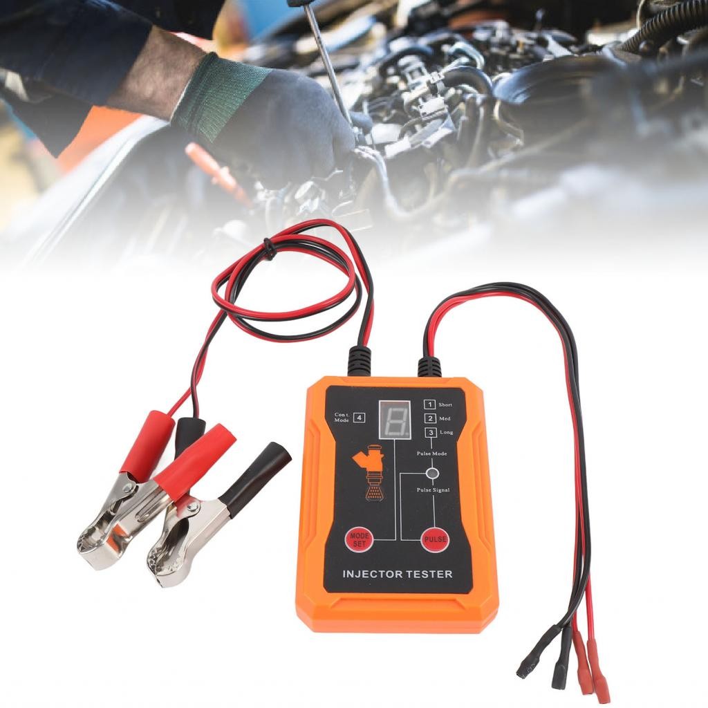 Ssrroo Fuel Injector Tester Car 12V 4 Pulse Modes LED Display Effective ...