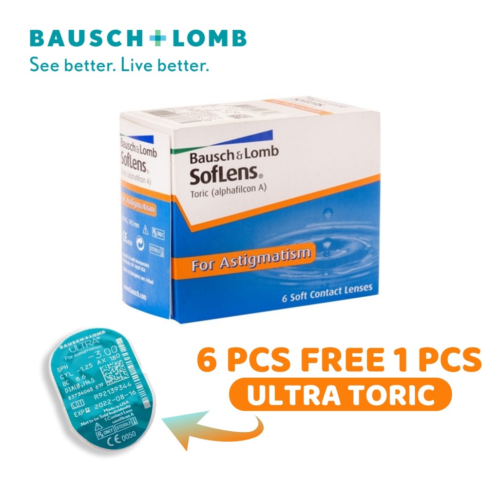 Bausch & Lomb Soflens 66 Toric Astigmatism Monthly Disposable (6 pcs ...