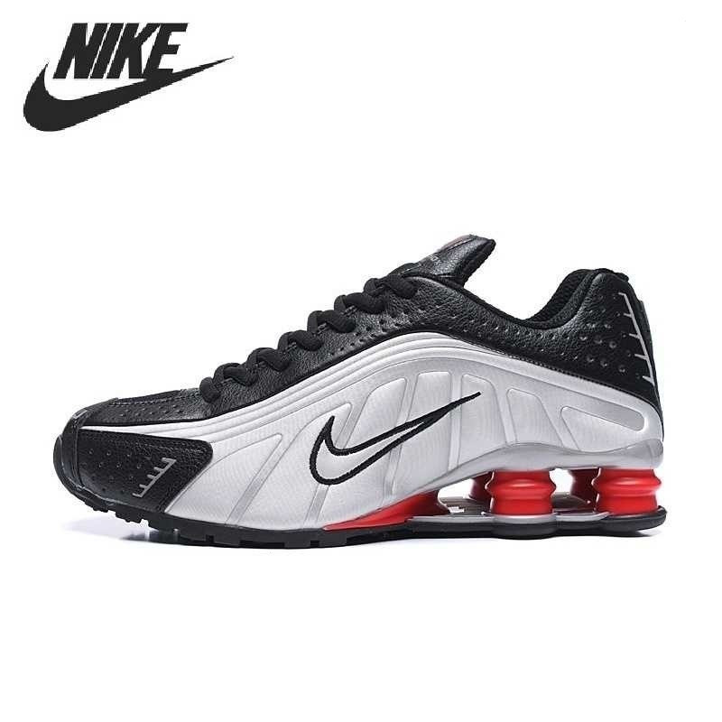 Kasut Sniker Lajur Udara Nike Shox R4 Asli Lelaki untuk Larian Kasual ...