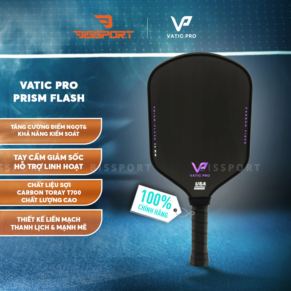 100% Genuine Vatic Pro Prism Flash Pickleball Racket - Lightweight ...