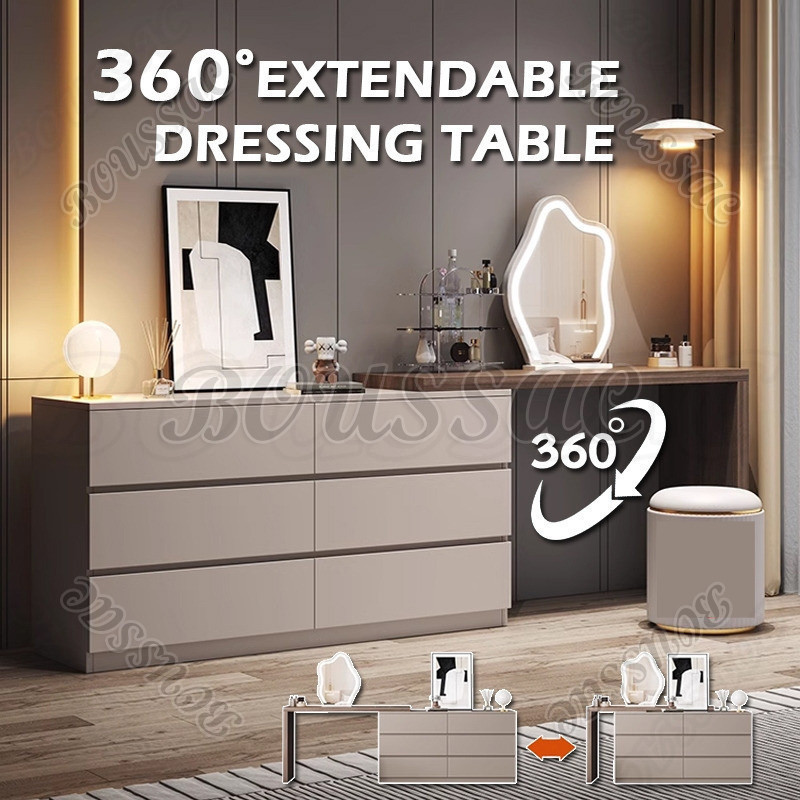 VISION Dressing Table Dresser Vanity Cabinet Bedroom Modern Simple Bucket Cabinet One Small ...