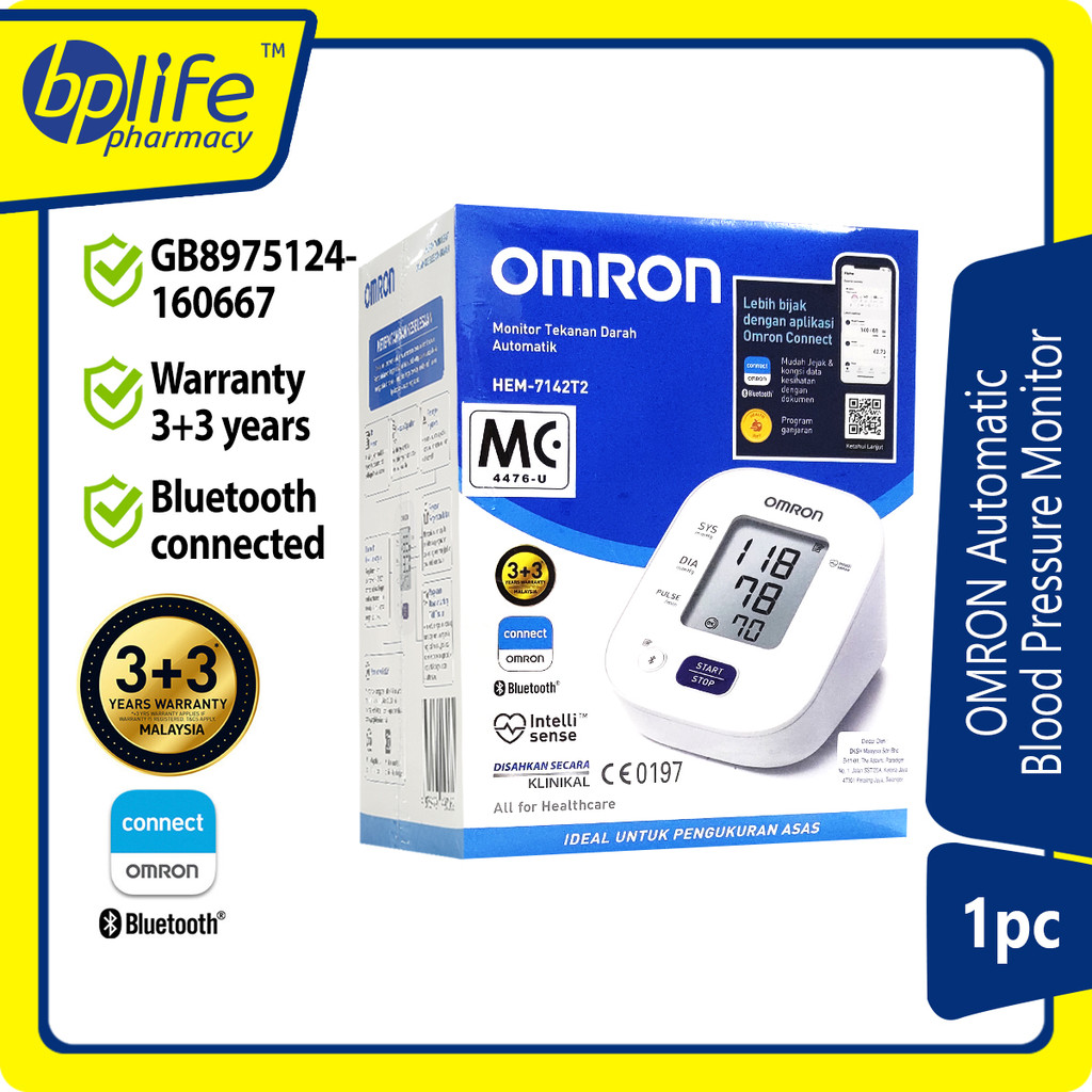 OMRON Automatic Blood Pressure Monitor HEM-7142T2 | Shopee Malaysia