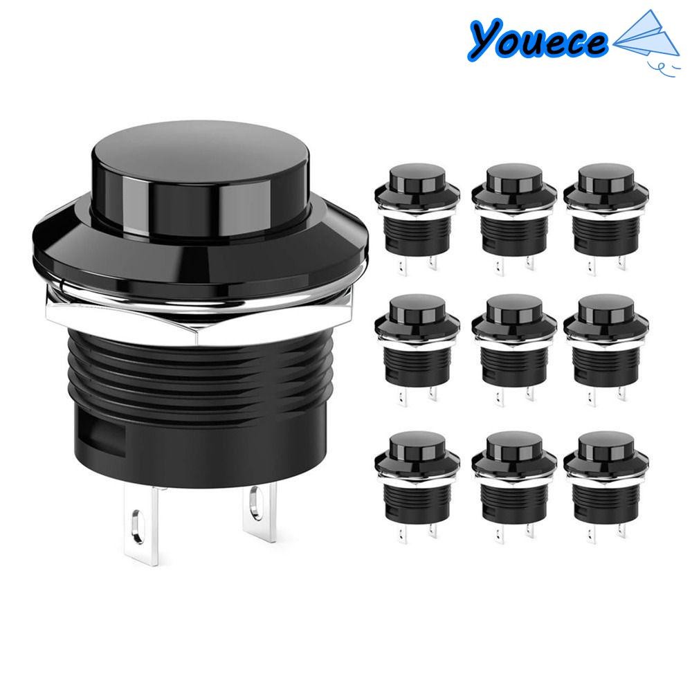 YOUECE Momentary Push Button Switch, AC 250V / 3A AC 125V /6A Round ...