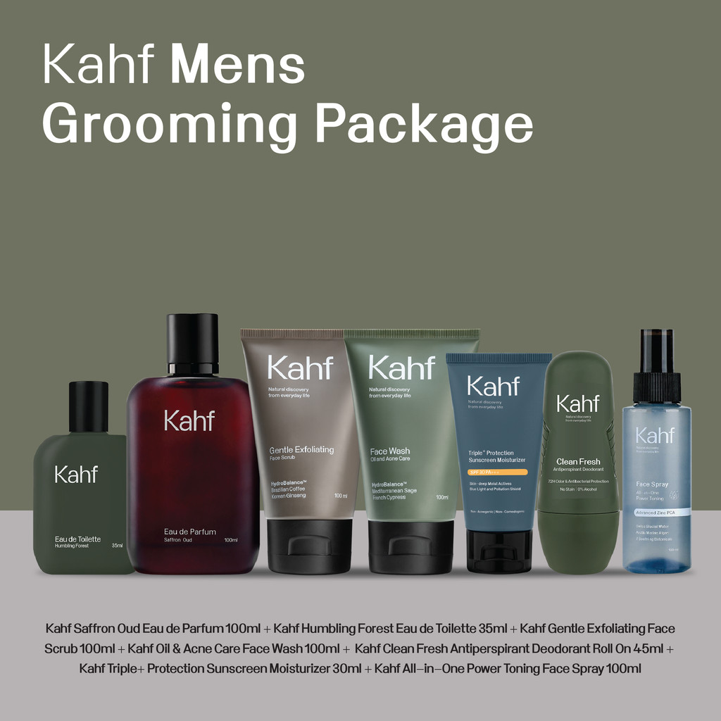 Kahf Mens Grooming Package - Saffron Oud Eau de Parfum + Humbling ...