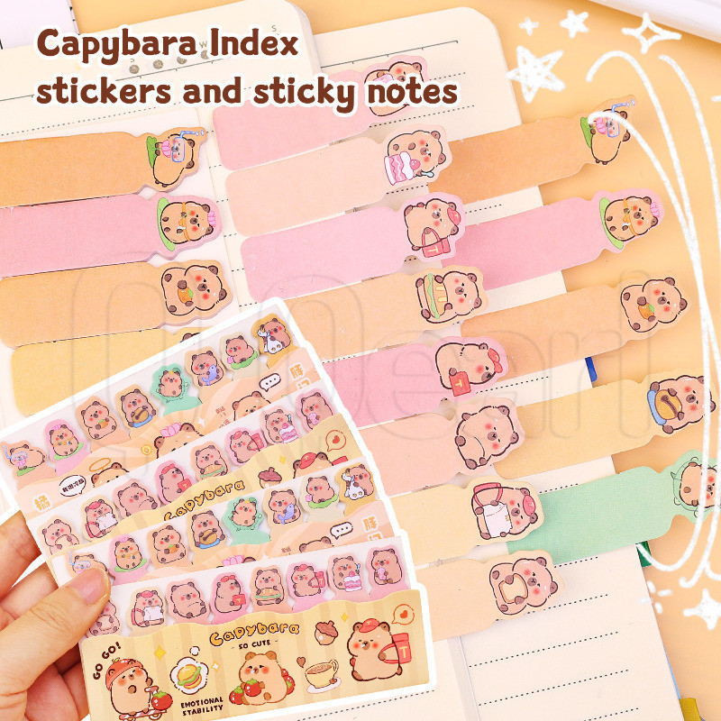 Capybara Sticky Index Label - Office School Supplies - Sticky Message ...