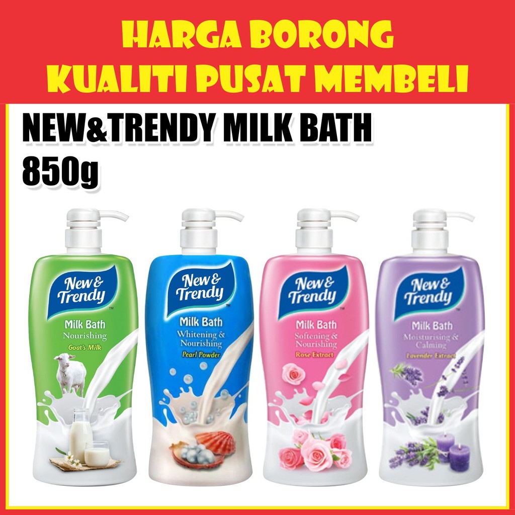 NEW & TRENDY Milk Bath Shower 850g Goat's Milk Body Wash | Shopee Malaysia