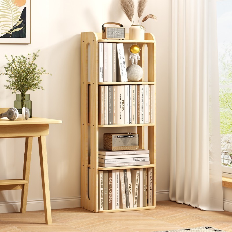 Rak buku, rak lantai, sudut dinding, kabinet kecil yang sempit, kabinet ...