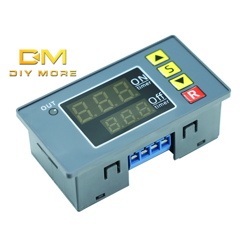 DIYMORE DC 24V Digital Time Delay Relay LED Display time Relay Cycle Timer Control Switch ...