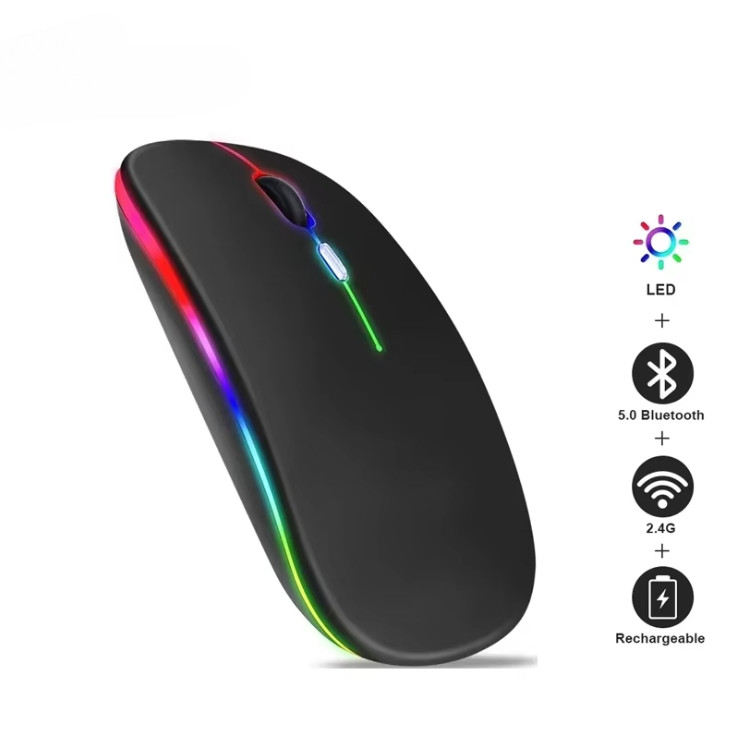 Rechargeable Mouse Wireless Silent LED Backlit Mice USB Optical ...