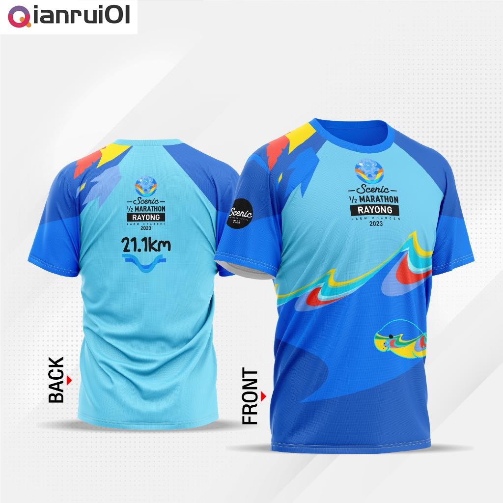 (Qian Rui01) Luo Yong 2025 Landscape Half Marathon T-shirt | Shopee ...