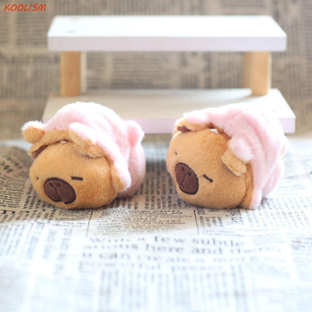KOOLISM Capybara Plush Bag Pendant, Brown&Pink Cartoon Capybara Plush ...