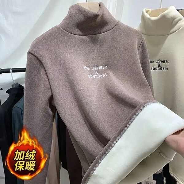 iner baju lengan panjang Baju asas baldu dua sisi dan baldu tebal untuk ...