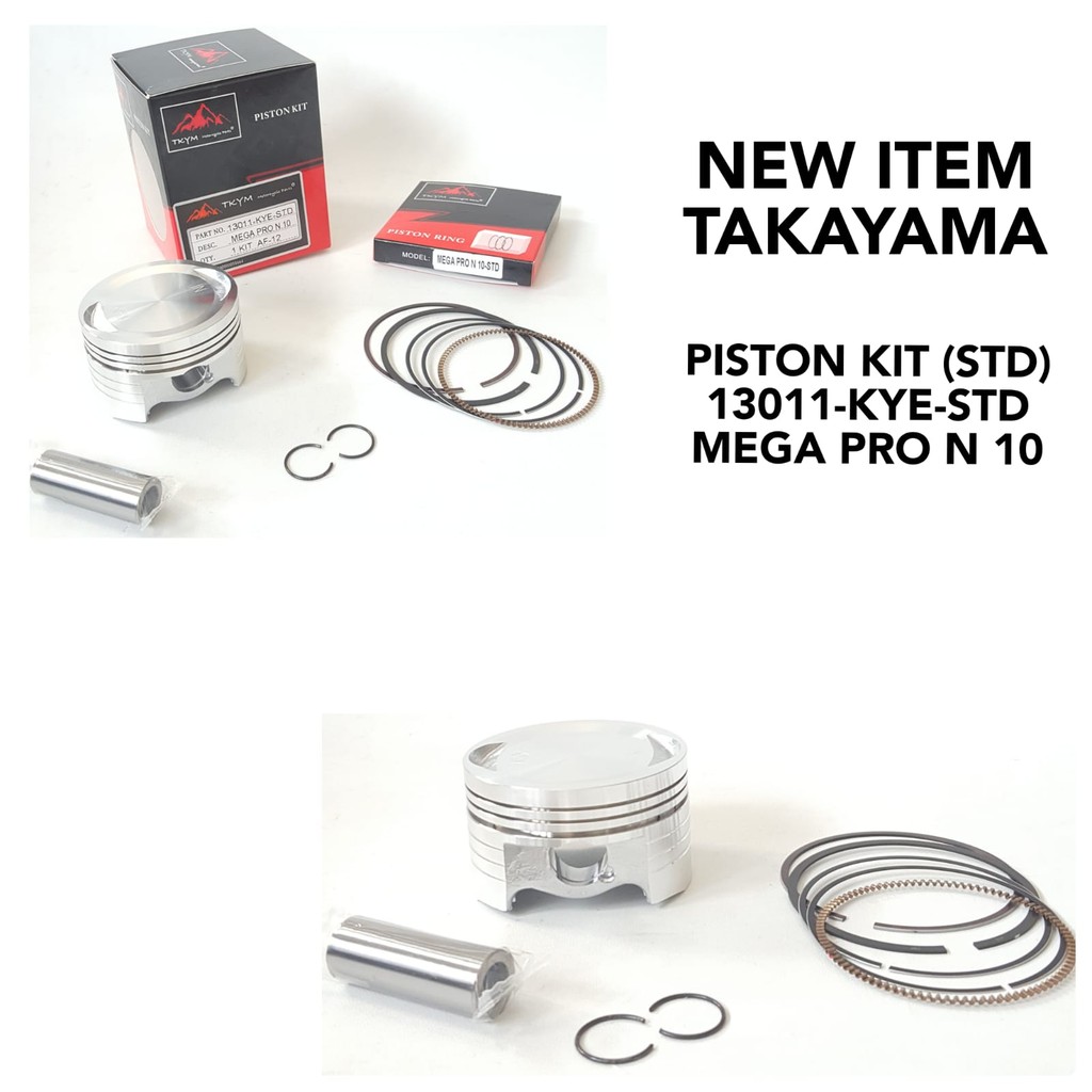 Piston Kit Piston Assy / Complete KYE Megapro New / 2010 Takayama ...