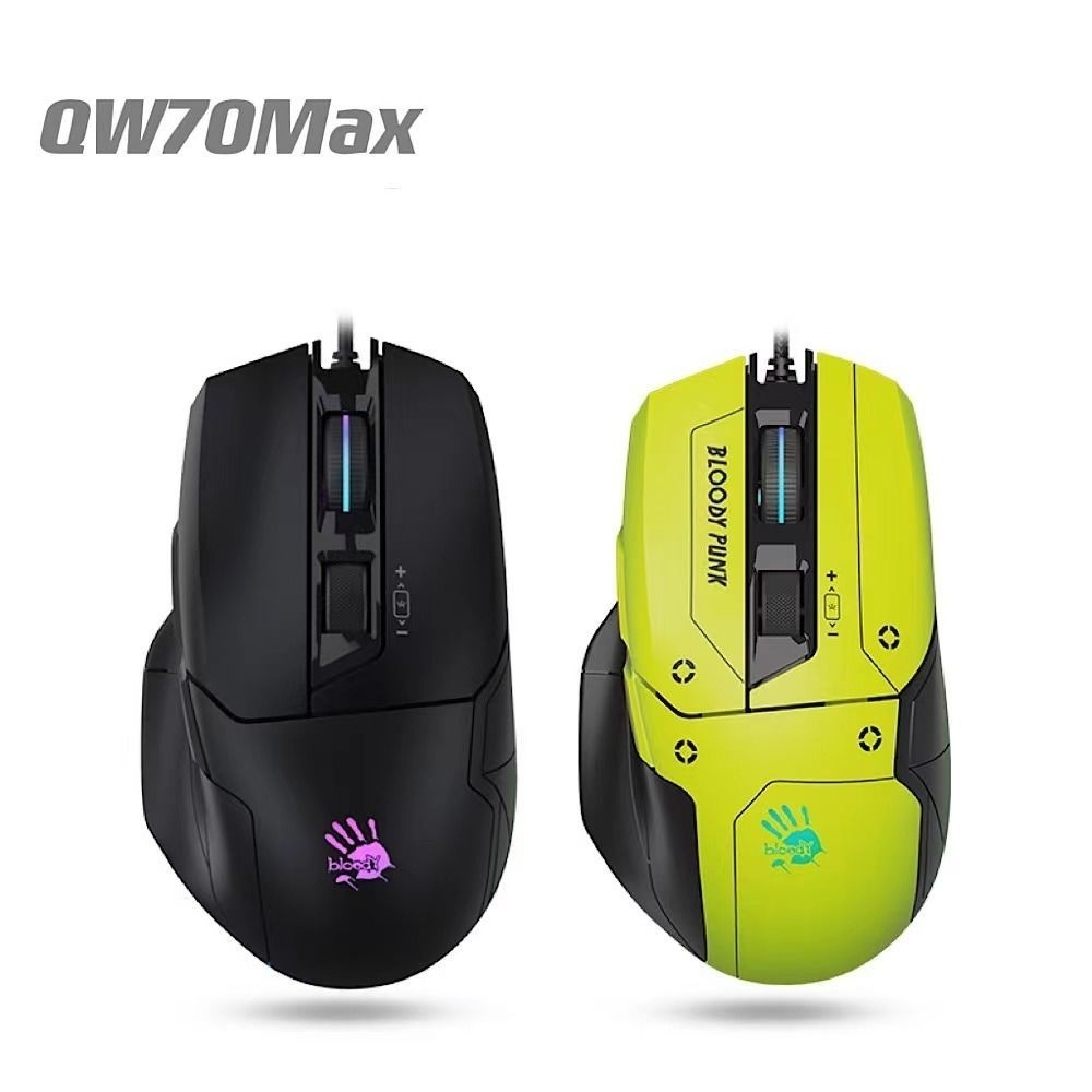 Hot Selling Bloody Ghost Mouse Qw70max Punk Yellow Game Gaming Mouse ...