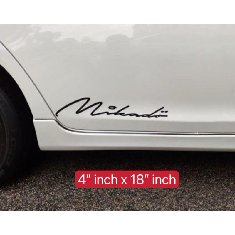 (Ready Stock)S100# 1set2pcs Mikado Signature Door Side Vinyl Sticker ...