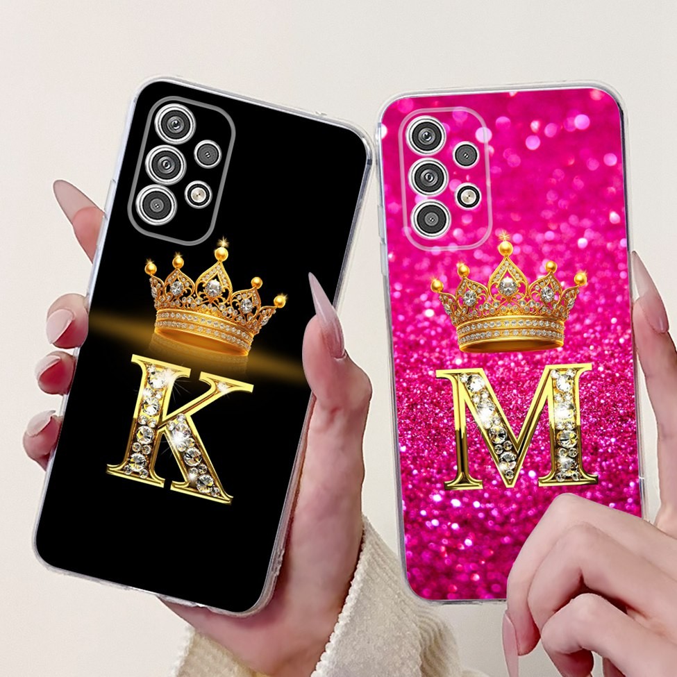 For Samsung A23 Case A23 5G Clear Aesthetic A-Z Letters Fashion Flowers ...