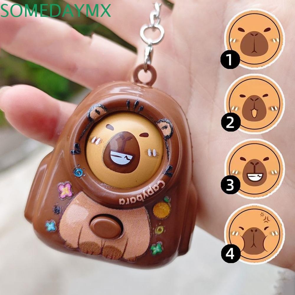 SOMEDAYMX Capybara Face Changing Keychain, Kuromi Doraemon Cartoon Face ...