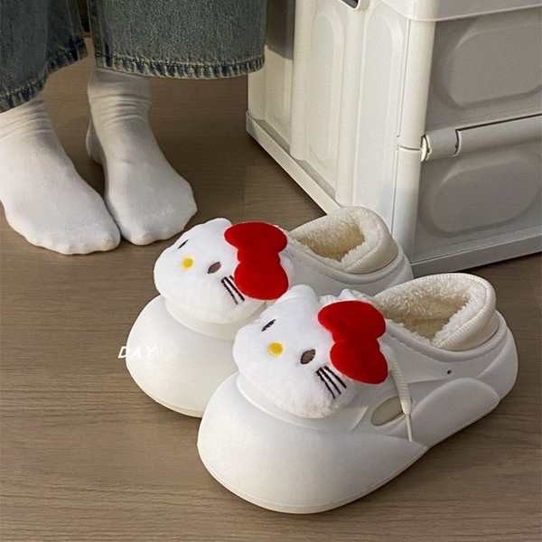 crocs crocs women Memijak perasaan selipar kapas tapak tebal untuk ...