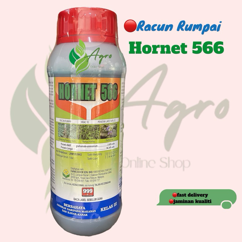 Hornet 566 1Liter /Racun Rumpai/Racun sentuh Glufosinate Ammonium 5.66% ...