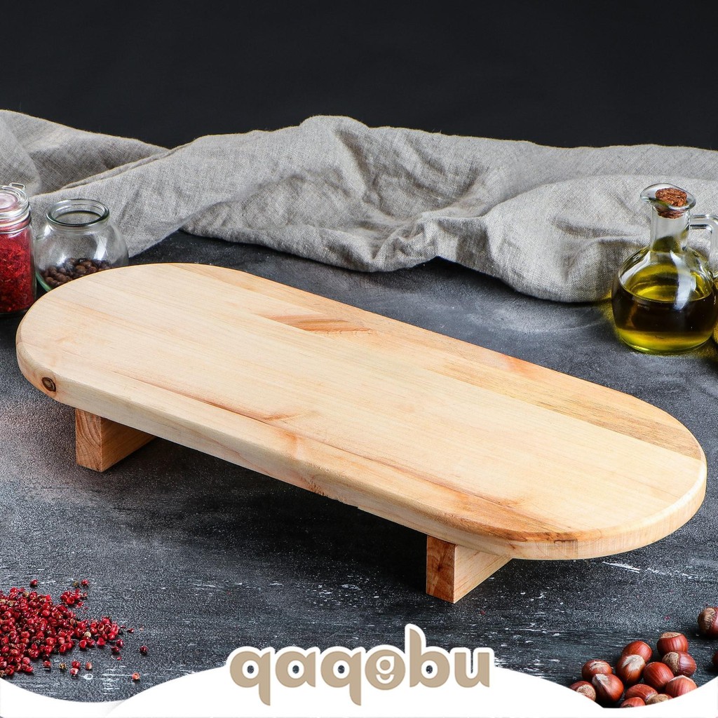 KAYU Oval Wooden Leg Cutting Board Large Pine Wood Cutting Board ...