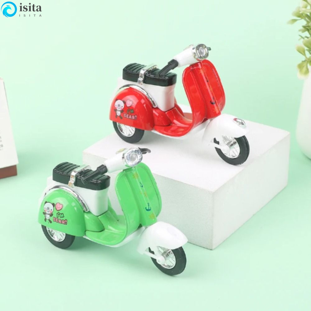 ISITA Pull Back Motorcycle Toys, Mini Simulation Motorcycle Model ...