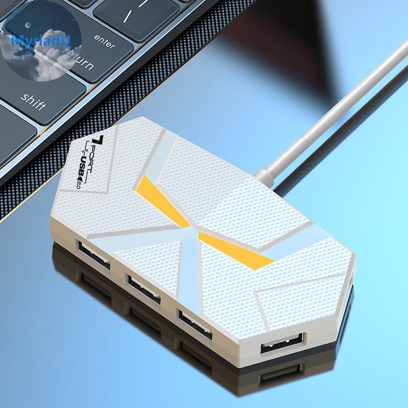 MyriadU 10-Ports USB Computer HUB With RGB Atmosphere Lamp Multi USB ...