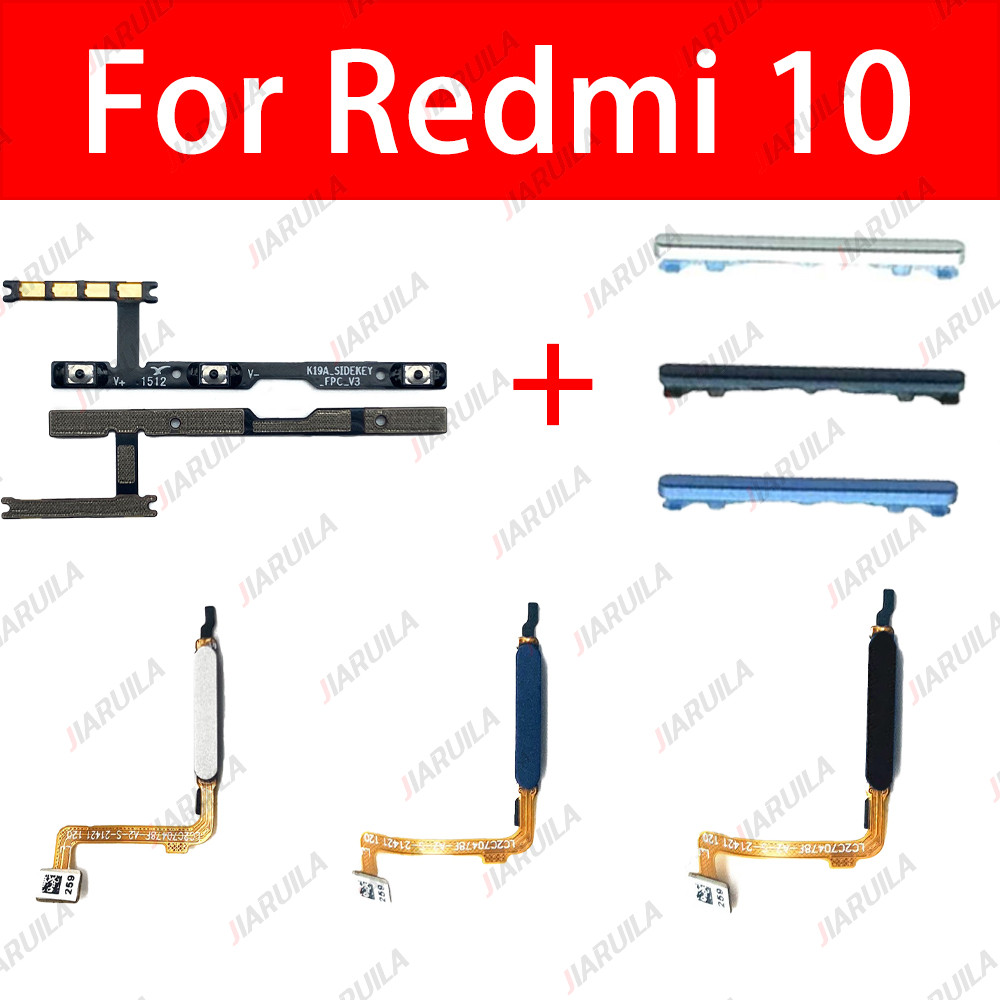 For Redmi 10 Fingerprint flakes Sensor Scanner Touch ID Power Switch On ...
