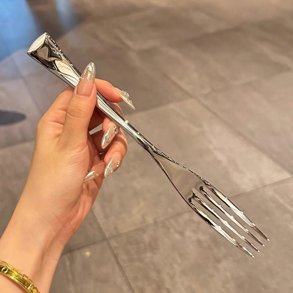 304 Stainless Steel Long Handle Fruit Western Food Household Pasta ...