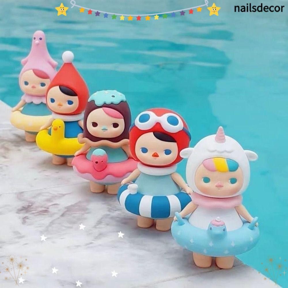 YUSENS Box, Pucky Pool Babies Series POPMART Bubble Marte Anime Cartoon ...