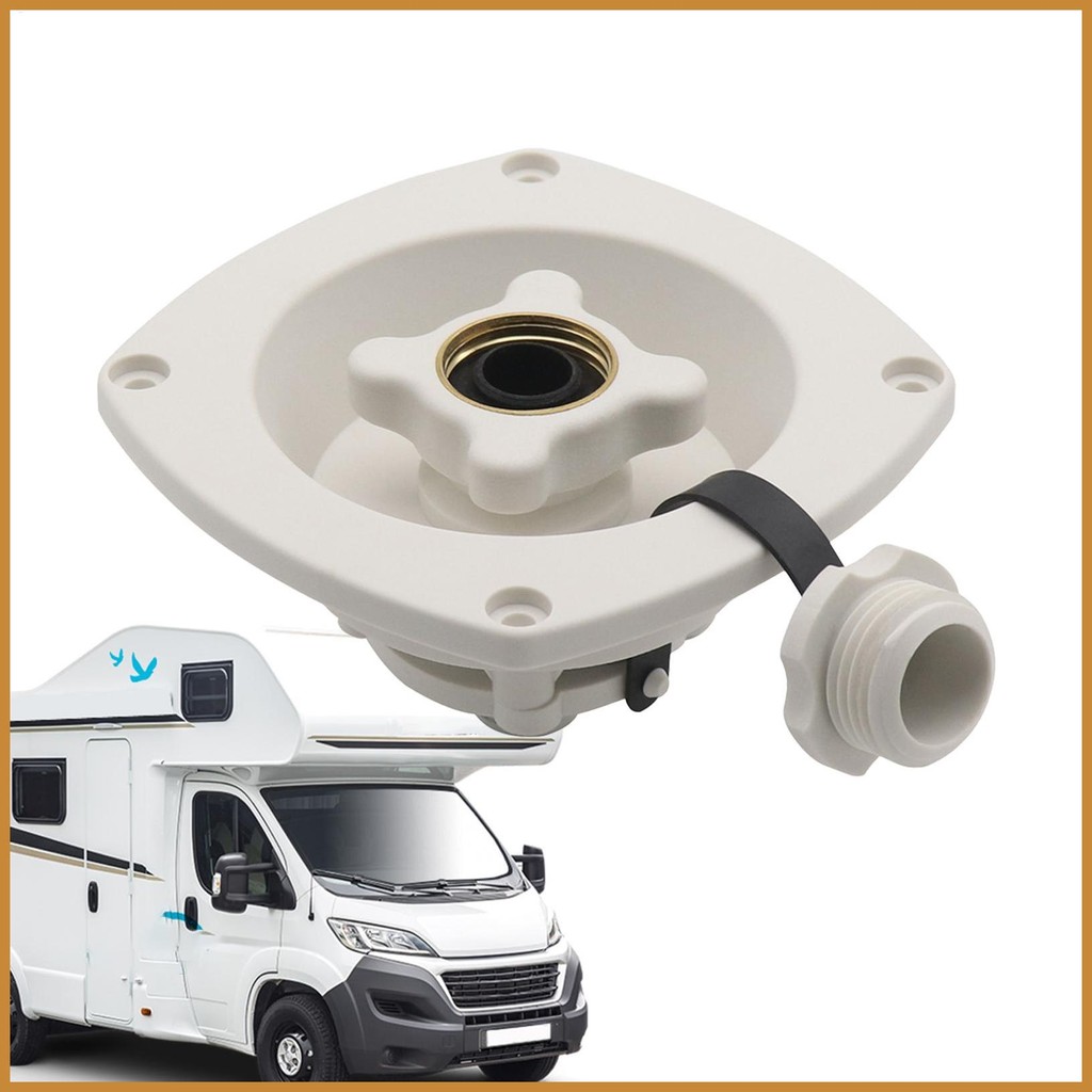 RV Water Hose Inlet Connection RV Water Inlet Valve With Cover Camping ...