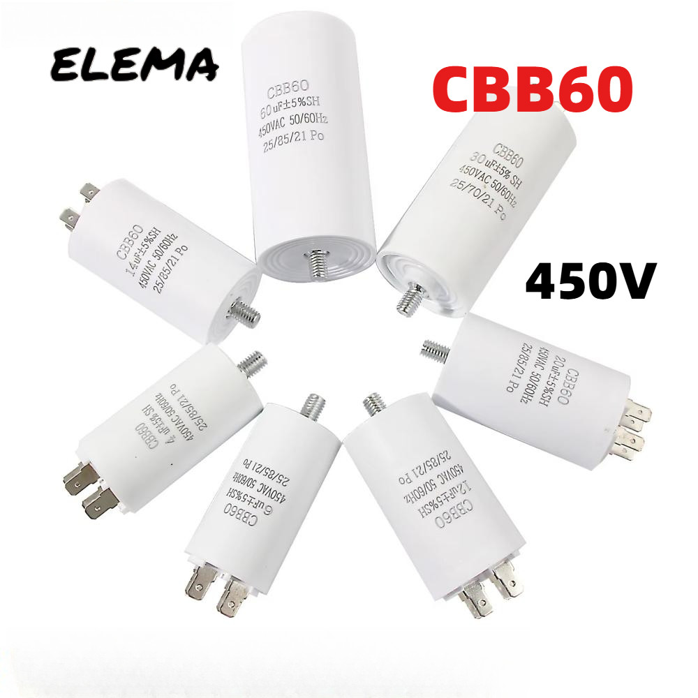 CBB60 Starting Capacitor 450V Run Capacitors with Fixing Stud For ...