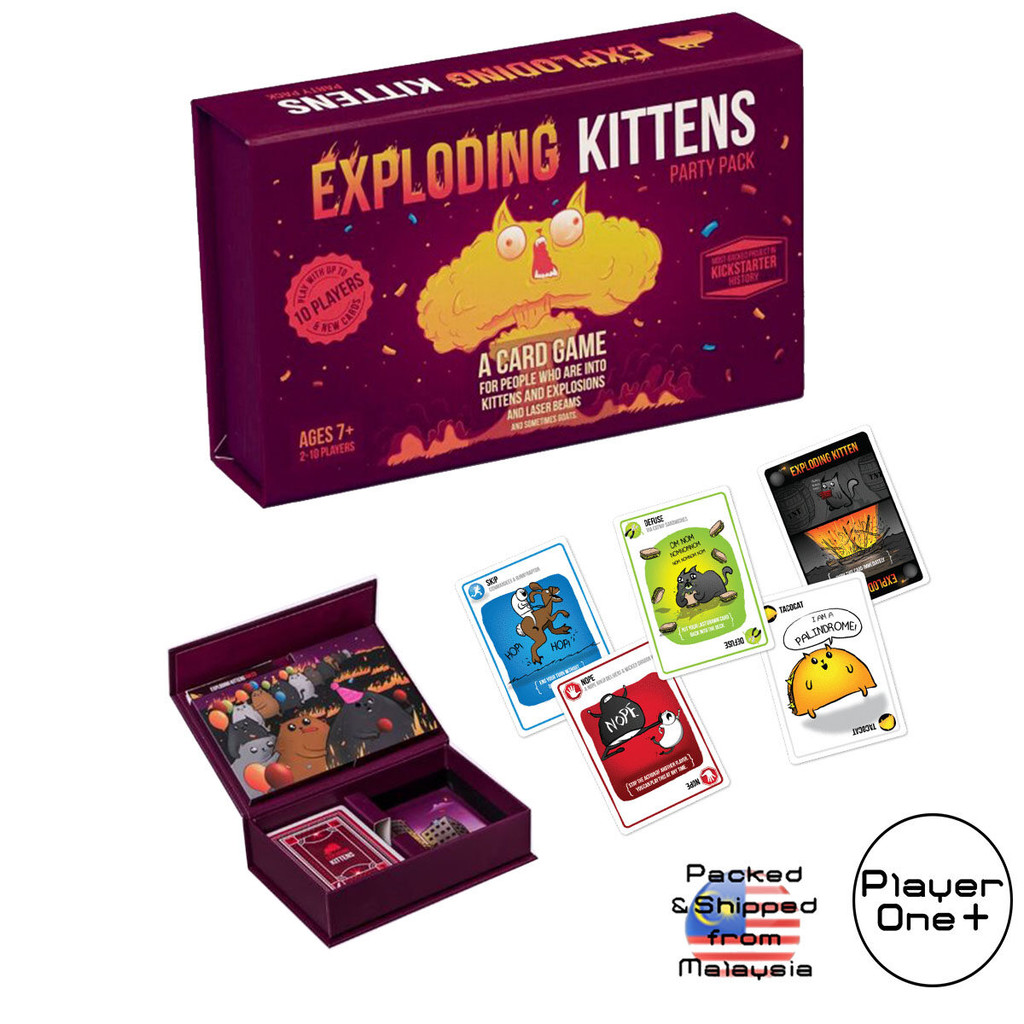 Exploding Kittens Party Pack Edition Fun Party Family Card Games ...