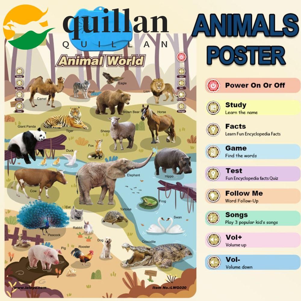 QUILLAN Audio Wall Chart, English Learning Electronic Learning English ...