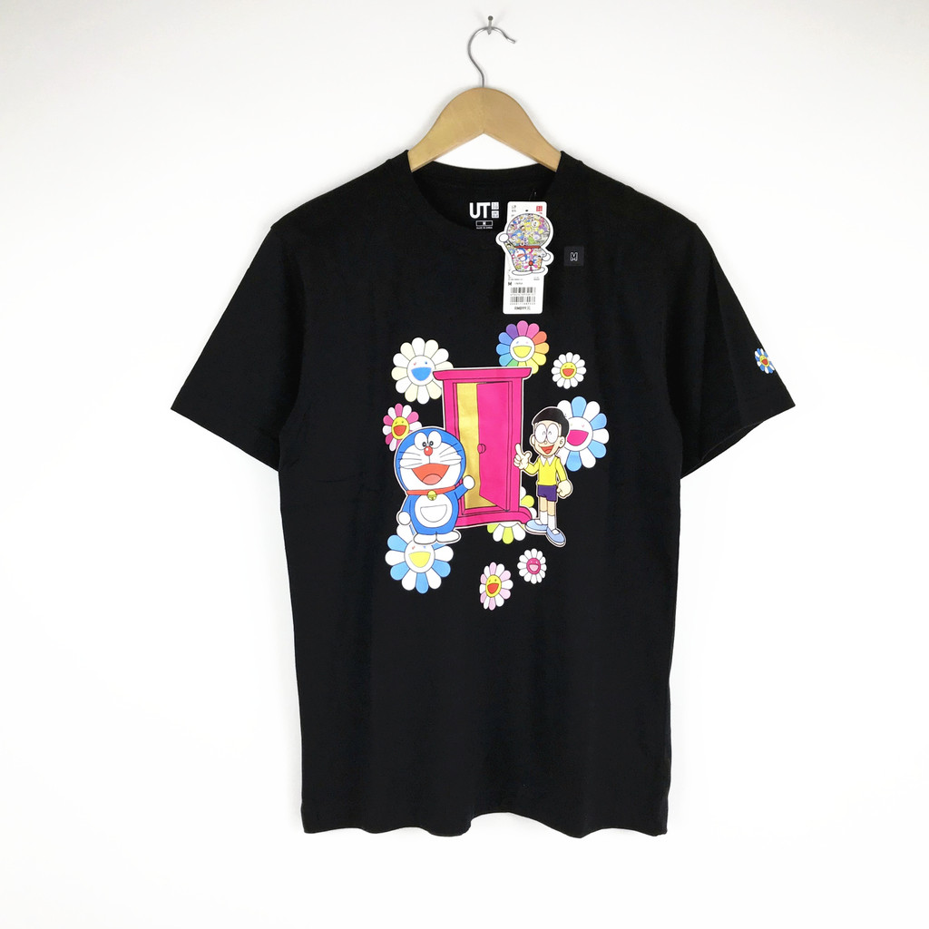Takashi Murakami X Doraemon Sunflower Printed Couple Short Sleeve 100% ...