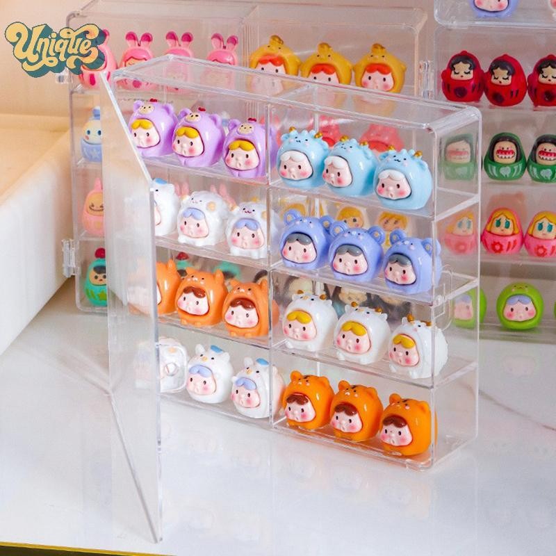 (Unique) Multi-Layers Cute Storage Box Dust-Proof Blind Box Display ...